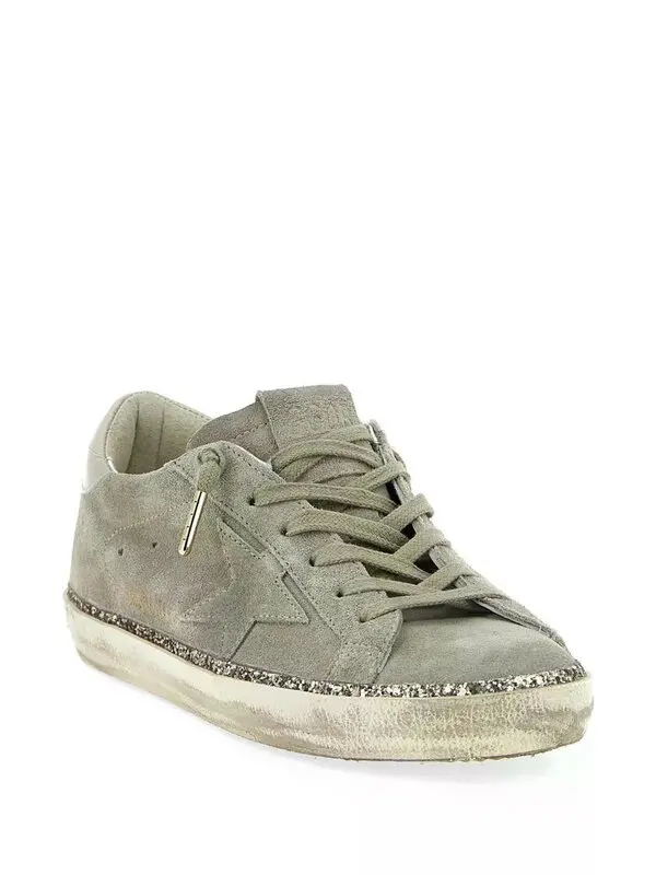 GOLDEN GOOSE Super-star Glitter-star Leather Sneakers