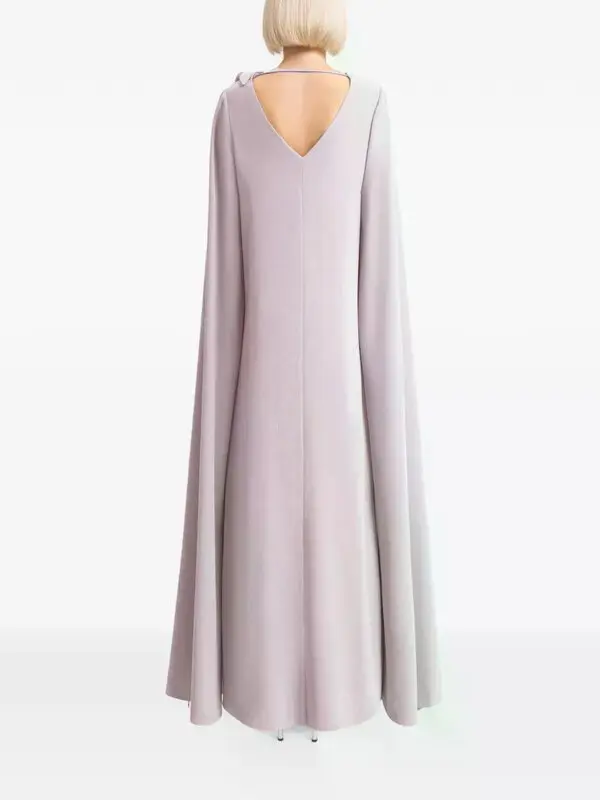 GEMY MAALOUF Rose-detail Maxi Dress - Purple