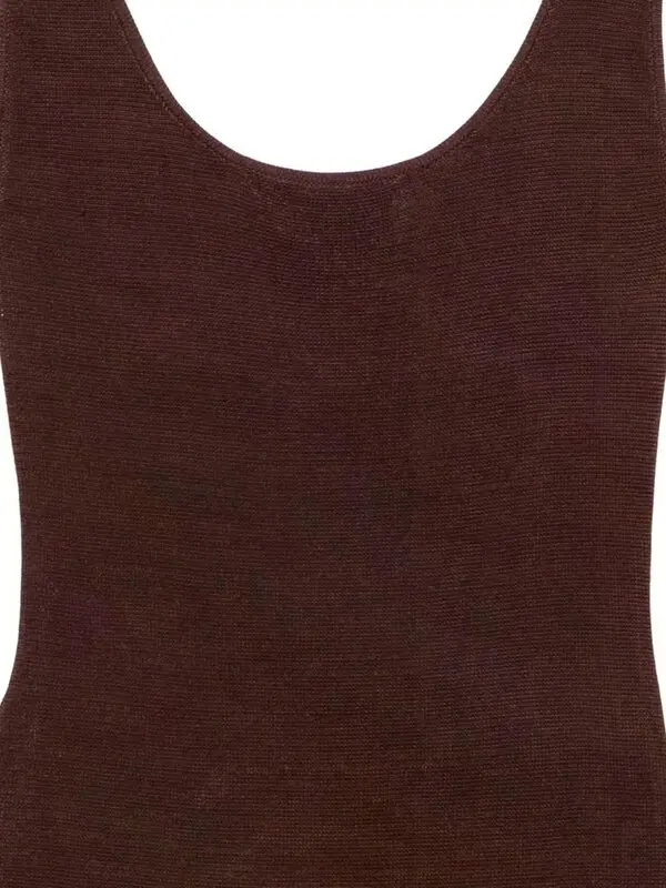 ENTIRE STUDIOS Square-neck Mini Dress - Brown