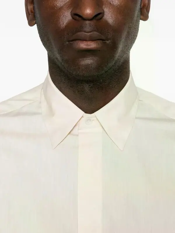 LARDINI Collared Long-sleeve Shirt - Neutrals