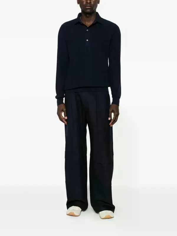 LARDINI Ribbed Polo Shirt