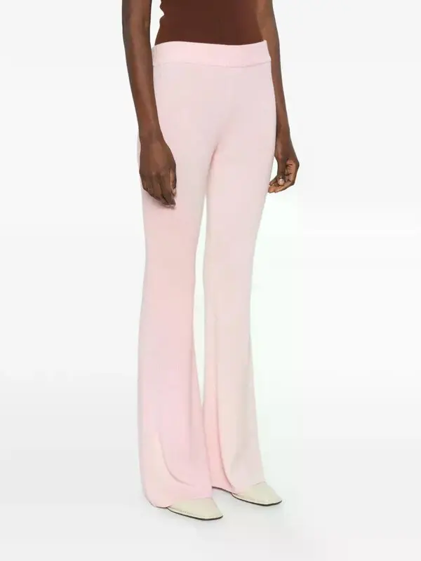 Eric Bompard Ribbed Flared Trousers - Pink
