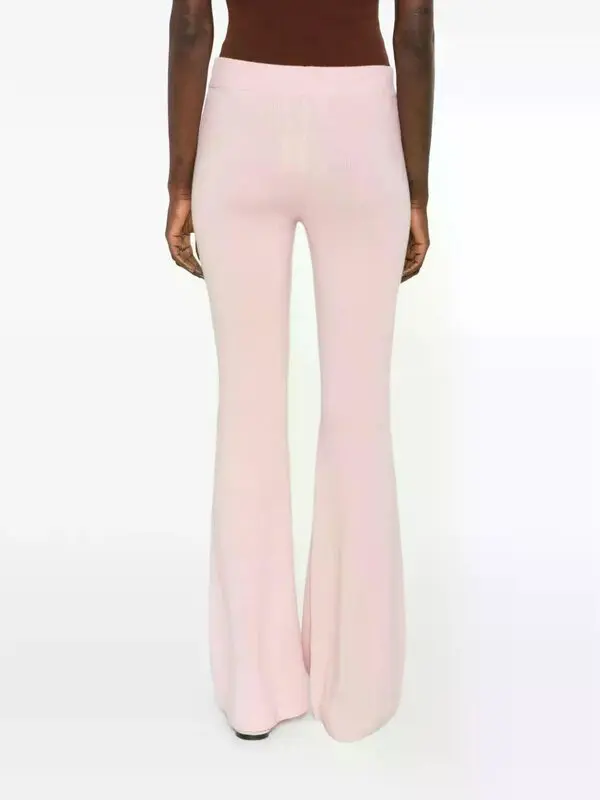 Eric Bompard Ribbed Flared Trousers - Pink