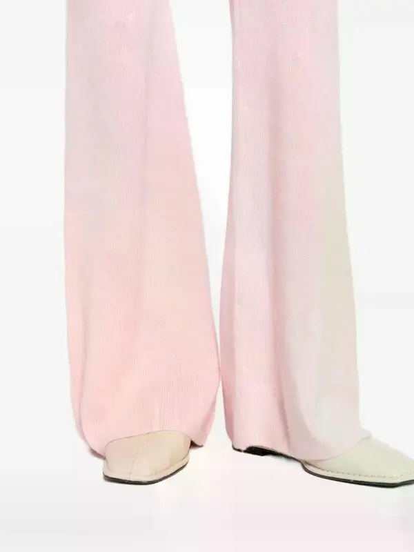 Eric Bompard Ribbed Flared Trousers - Pink