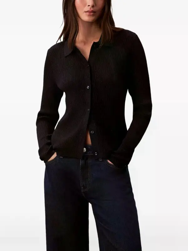 Calvin Klein Buttoned Collared Cardigan