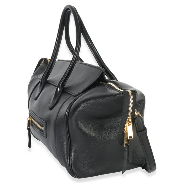 Celine Supple Shiny Lambskin New Luggage - Black