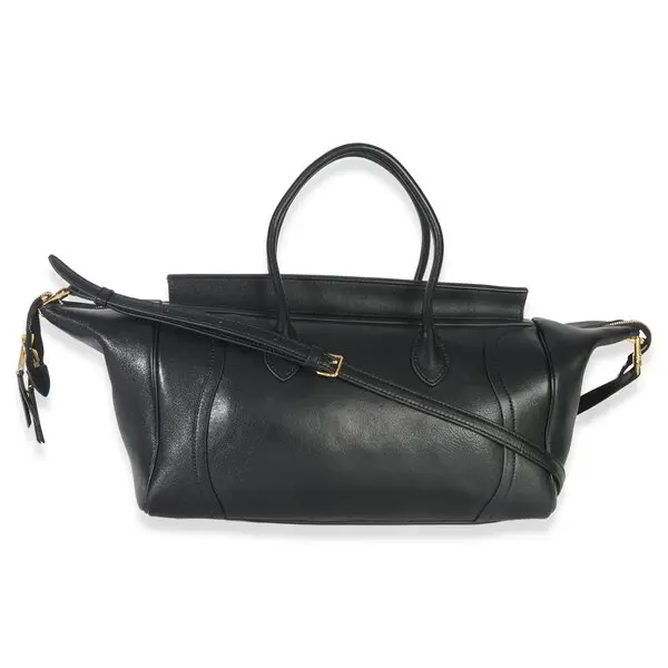 Celine Supple Shiny Lambskin New Luggage - Black