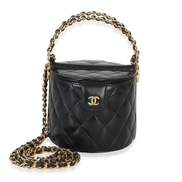 Chanel Quilted Calfskin Mini Vanity Bag - Black