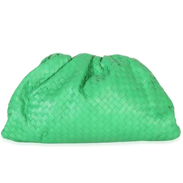 Bottega Veneta Parakeet Nappa Intrecciato Maxi Pouch - Green