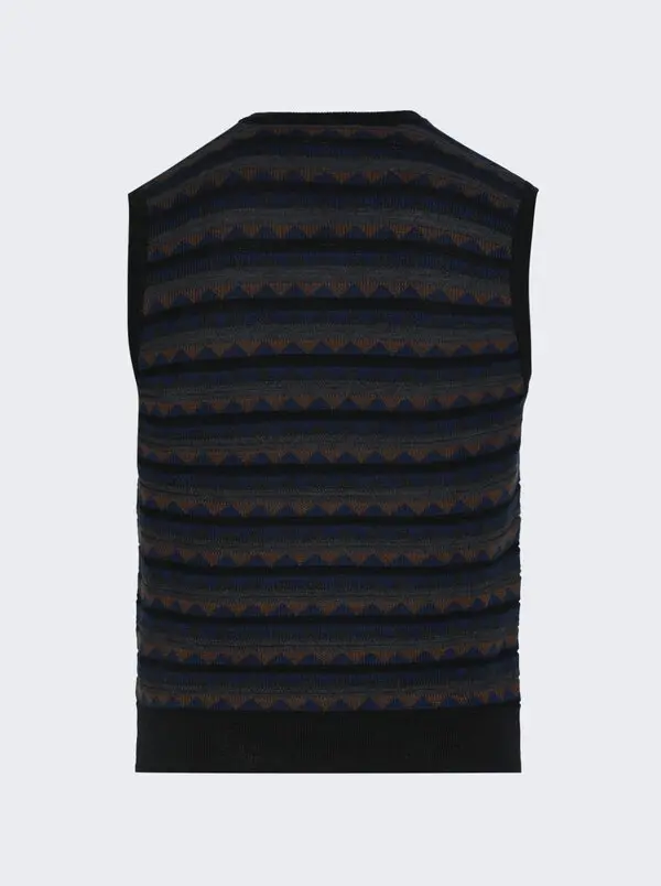 LEMAIRE V-neck Jacquard Vest