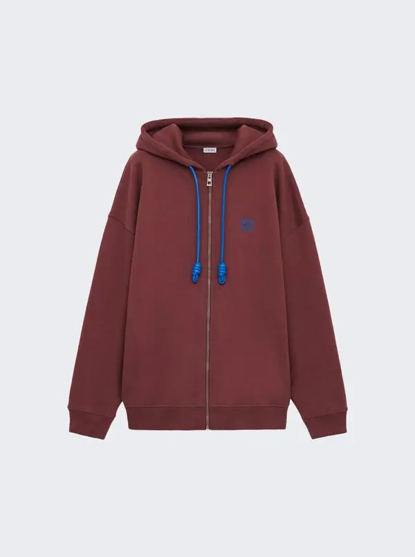 Loewe Zip-up Hoodie - Burgundy