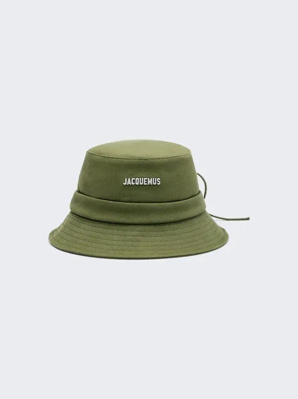 Jacquemus The Gadjo Bucket Hat Khaki - Green