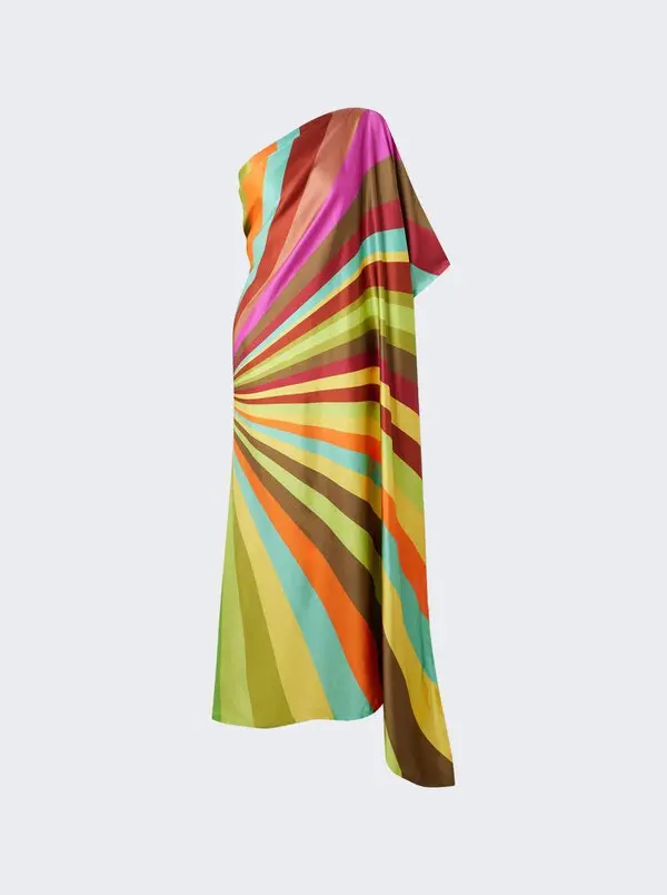 DIMA AYAD Draped One-shoulder Gown - Multicolor