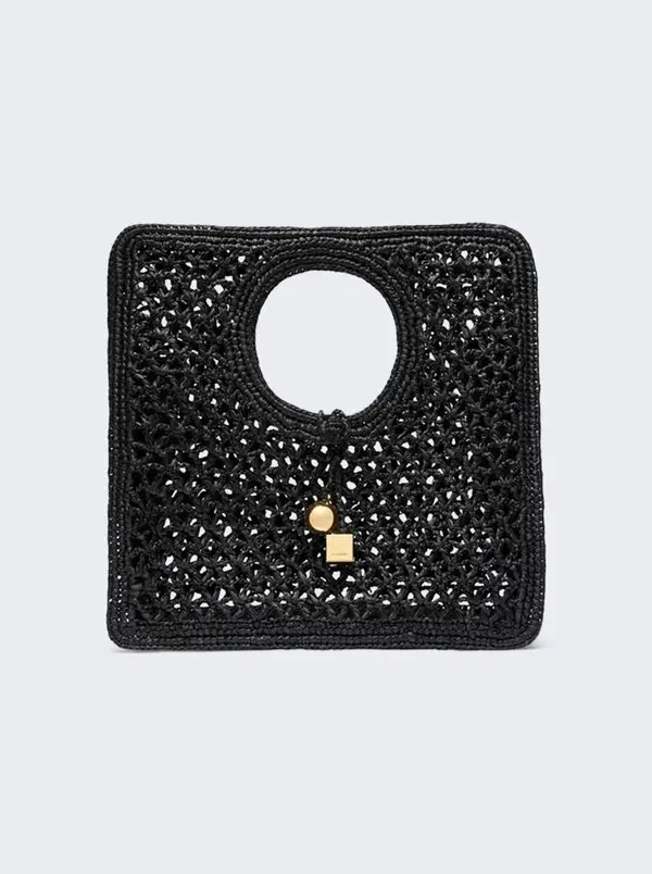 Jacquemus The Spiaggia Small Square Bag - Black
