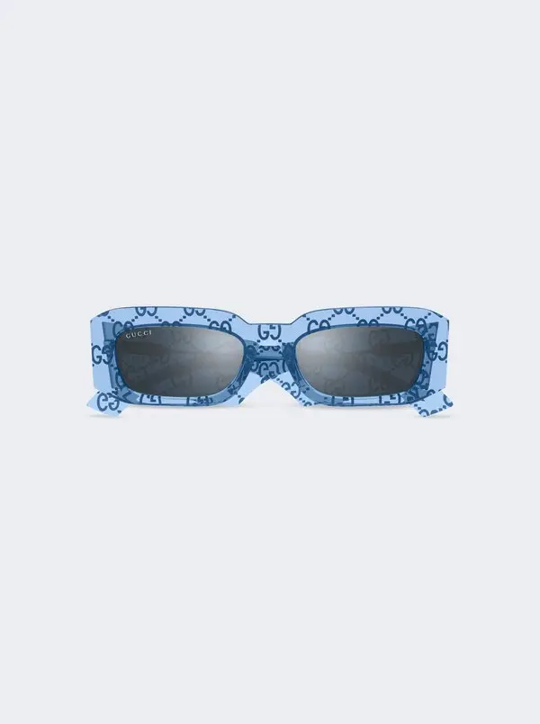 Gucci Rectangular Sunglasses Blue - A
