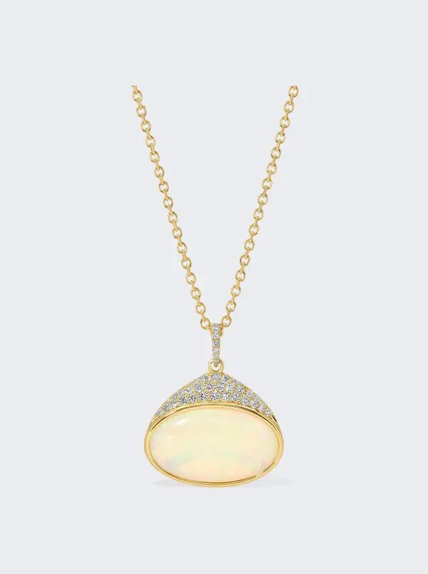 ANITA KO Opal Oval Diamond Pendant 18k Yellow Gold - Yg