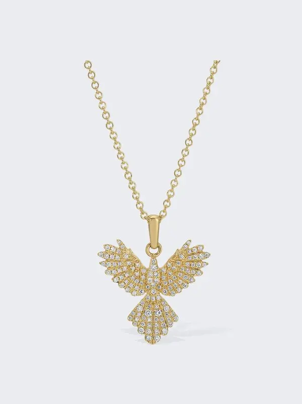 ANITA KO Small Diamond Phoenix Pendant 18k Yellow Gold - Yg