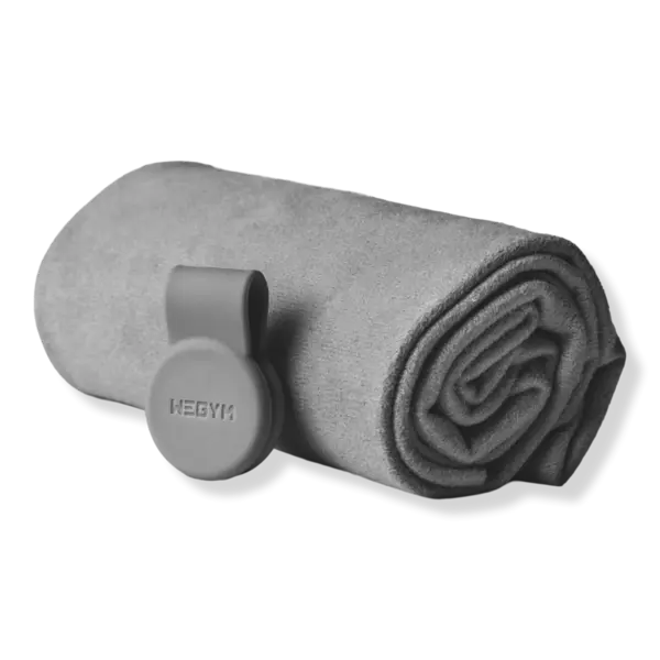 WeGym Suede Performance Towel With Magnetic Clip - Slate