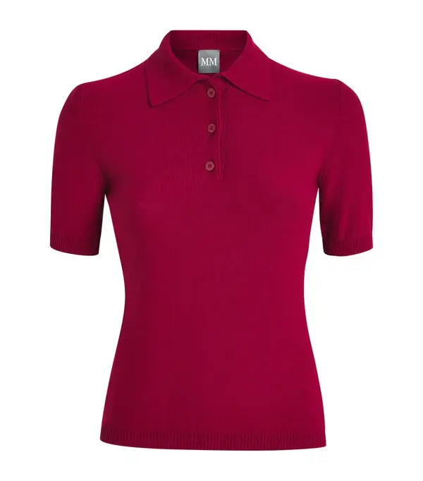 Max Mara Stretch-cotton Knitted Polo Shirt