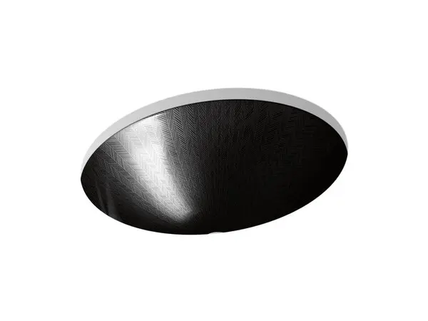 KOHLER Sartorial Herringbone Caxton 19-1/4" Oval Undermount Bathroom Sink, No Overflow - One-color