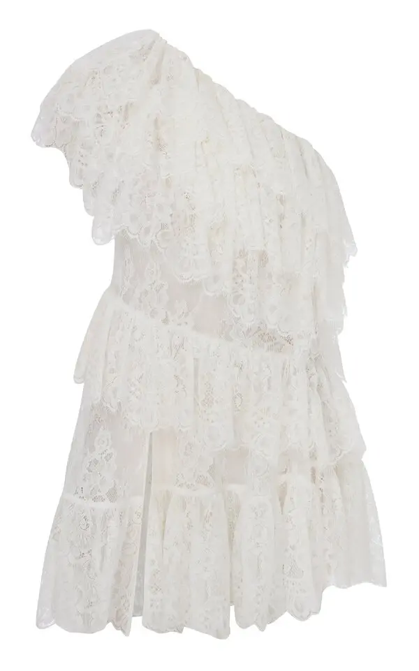 Ila Rori One-shoulder Lace Blouse - White