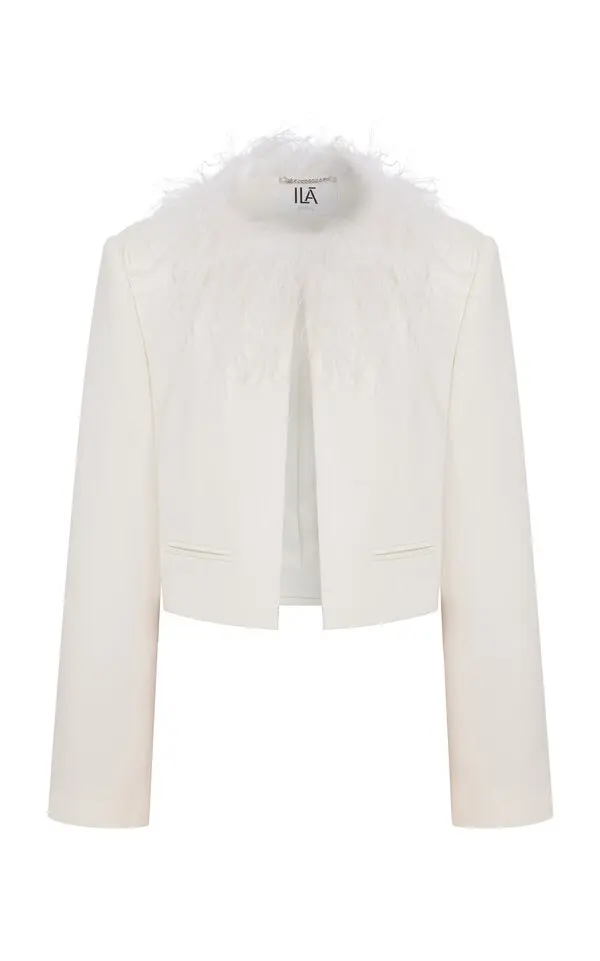 Ila Feather-detail Crop Jacket