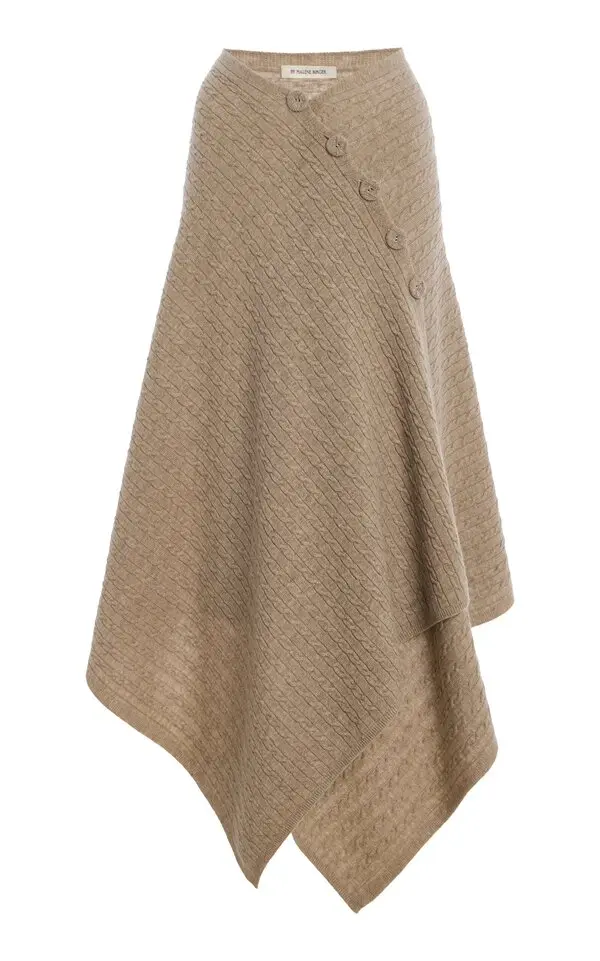 BY MALENE BIRGER Liza Knit Wool-cashmere Midi Skirt - Grey