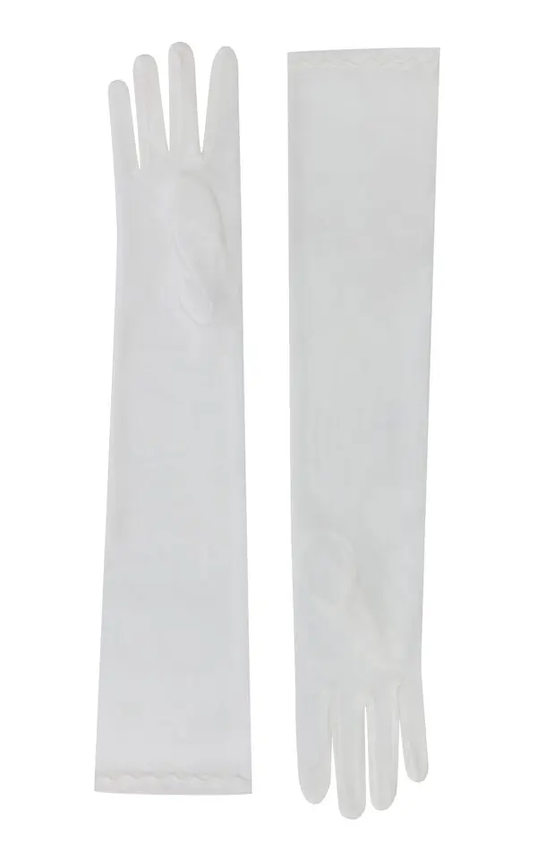 Ila Naia Tulle Gloves - White