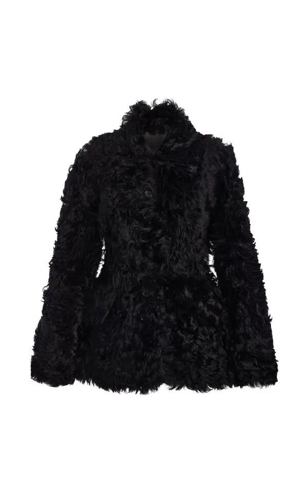 BY MALENE BIRGER Adeline Reversible Shearling Jacket - Black