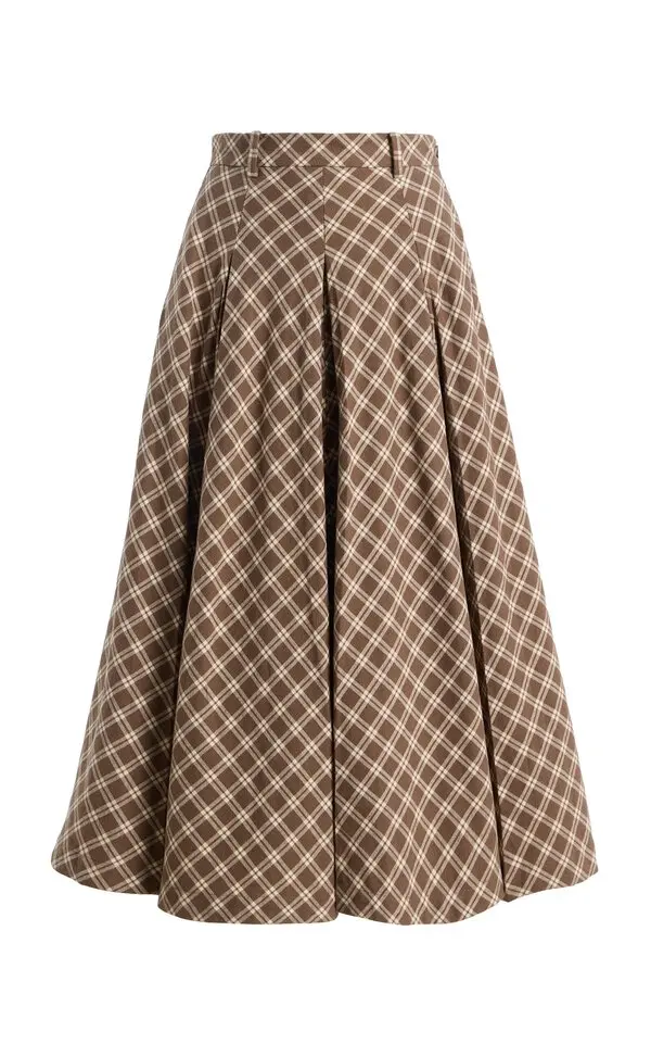 BY MALENE BIRGER Eden Organic-cotton Maxi Skirt - Plaid
