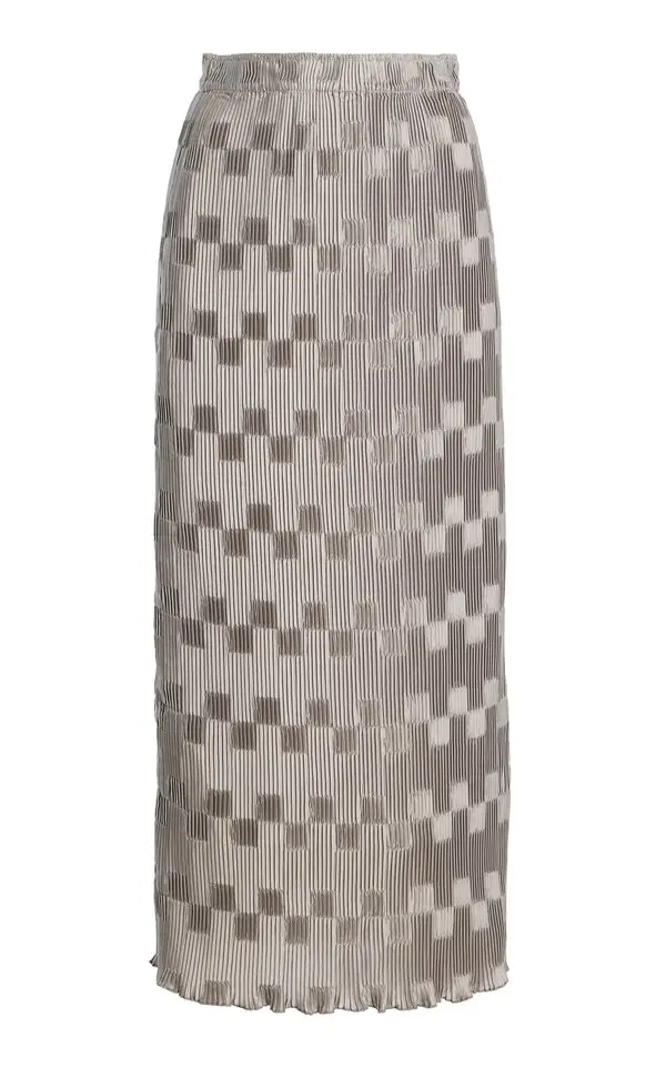 BY MALENE BIRGER Lian Pleated Maxi Skirt - Silver