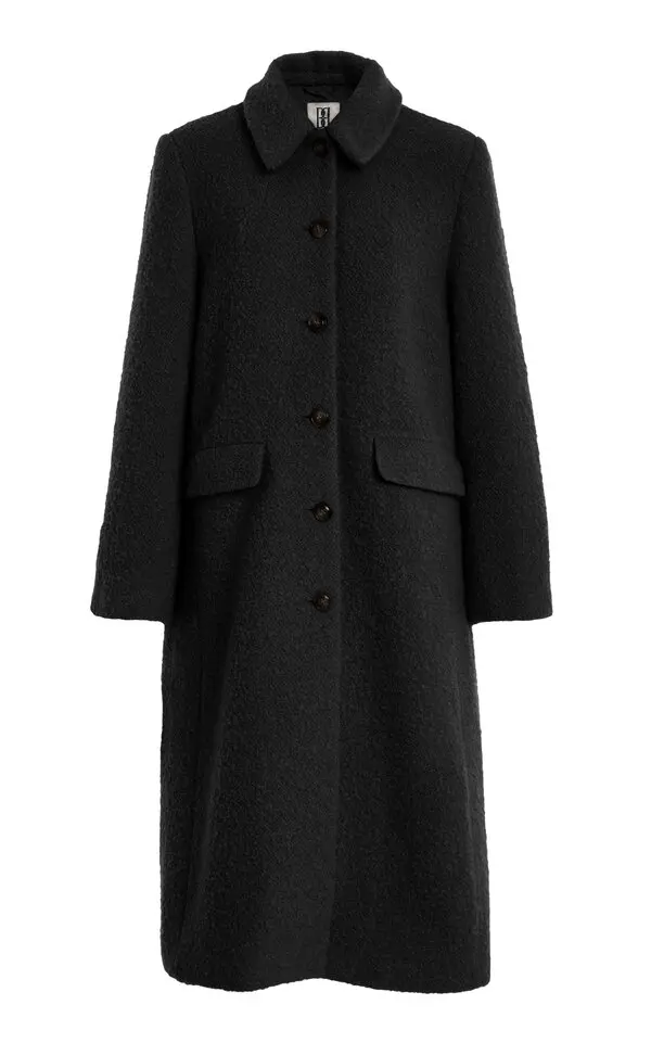 BY MALENE BIRGER Madera Single-breasted Wool-blend Coat - Black