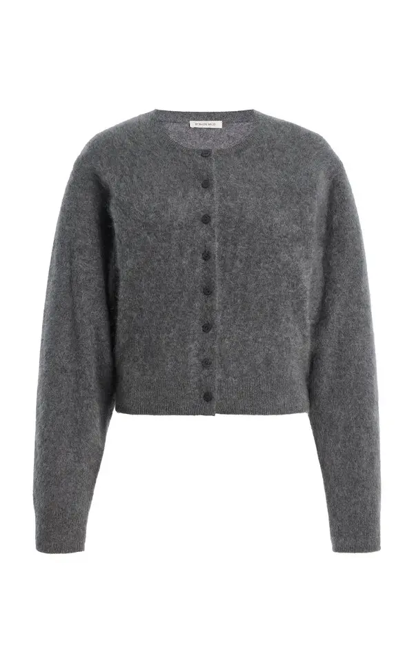 BY MALENE BIRGER Montana Crew-neck Cashmere Cardigan - Grey