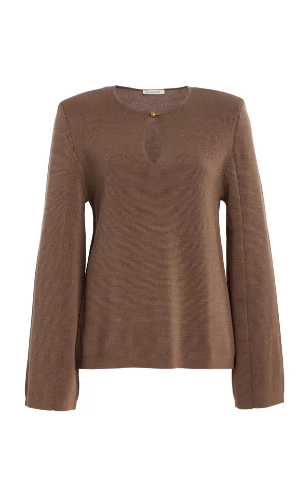 BY MALENE BIRGER Opale Keyhole Knit Top