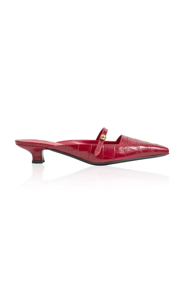 BY MALENE BIRGER Micha Croc Heels - Red
