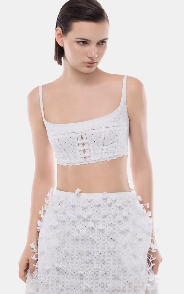 MONTSAND Textured Crop Top