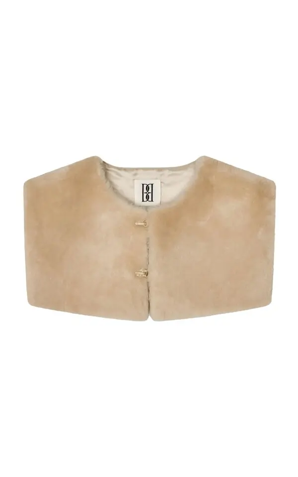 BY MALENE BIRGER Lila Shearling Collar - Off-white