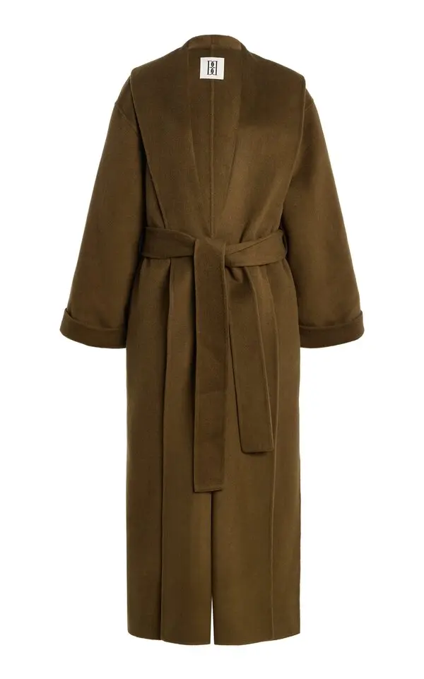 BY MALENE BIRGER Trullem Belted Wool Coat - Olive