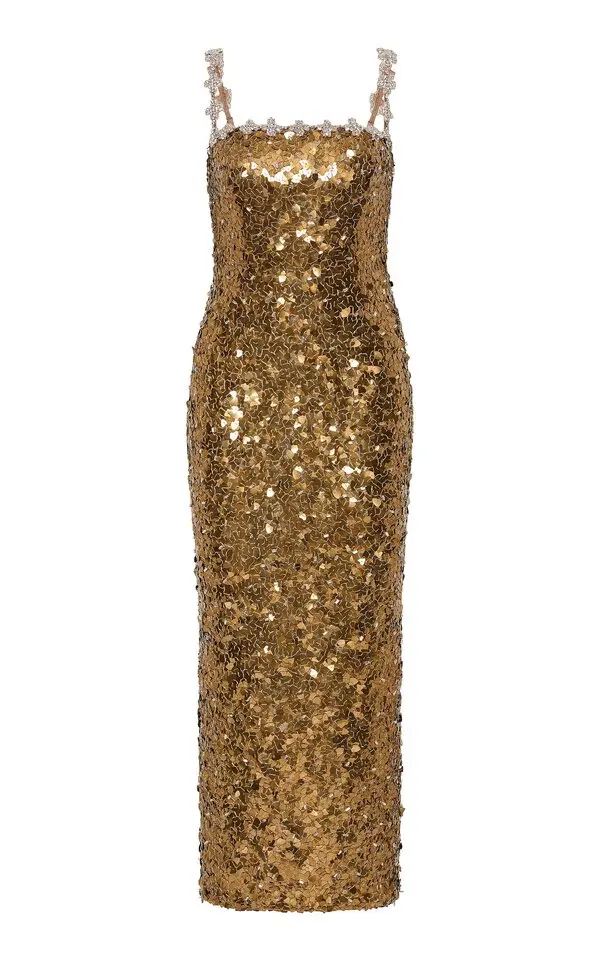 Rachel Gilbert Karter Tulle Maxi Dress - Gold