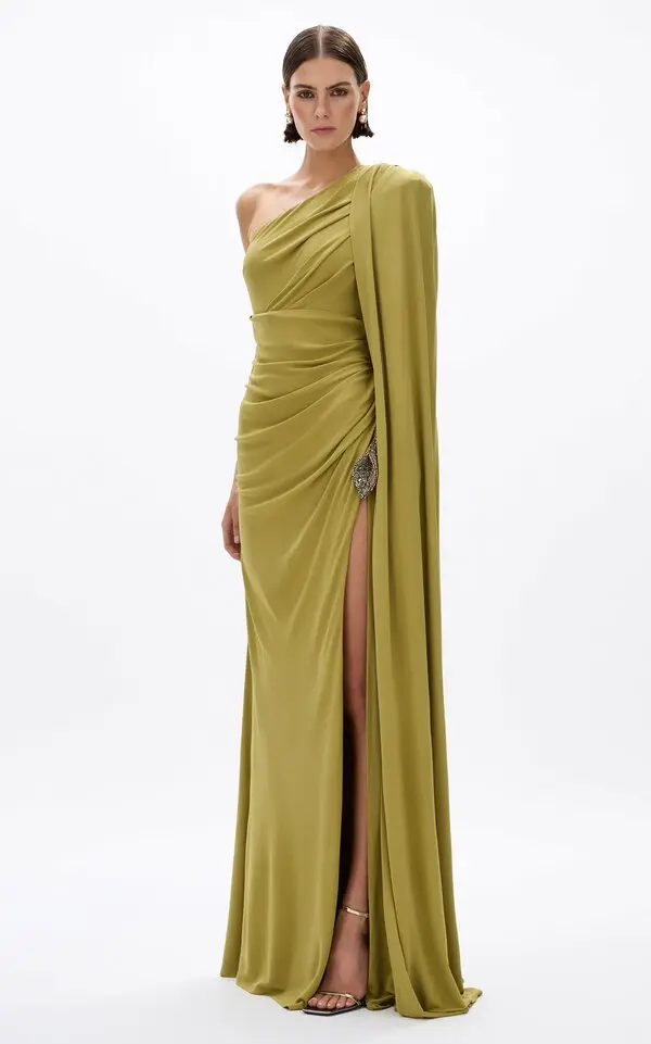 Rachel Gilbert Jordan Draped Gown