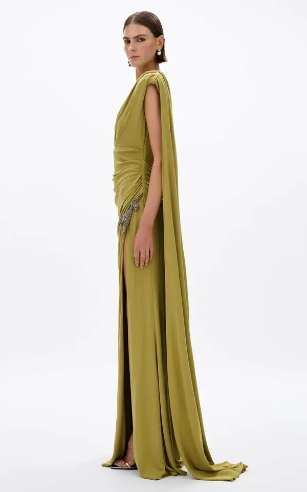 Rachel Gilbert Jordan Draped Gown