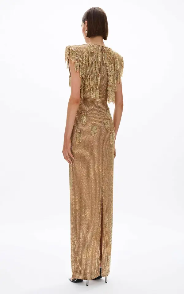 Rachel Gilbert Lani Beaded Gown