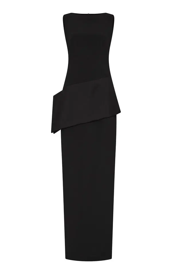 Rachel Gilbert Rick Gown Elegant Maxi Dress - Black