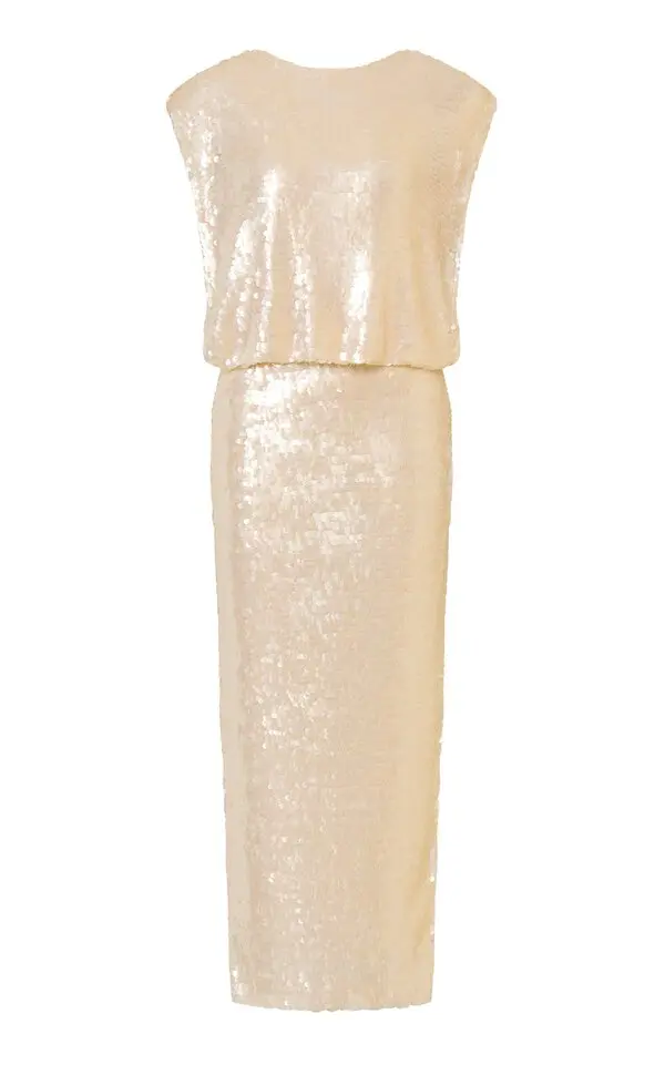 Rachel Gilbert Saphine Sequined Dress - Metallic
