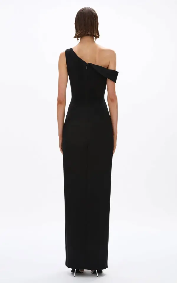 Rachel Gilbert Emile One-shoulder Column Gown