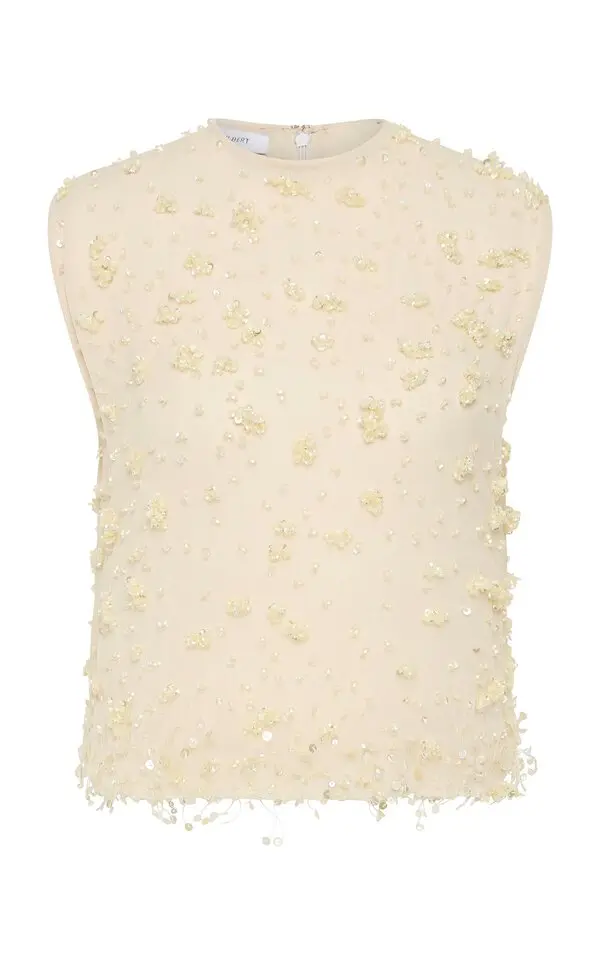 Rachel Gilbert Anika Embellished Top - Ivory