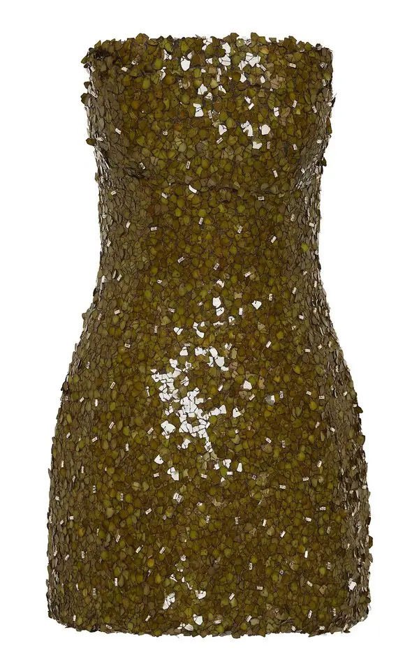 Rachel Gilbert Karter Tulle Mini Dress - Olive