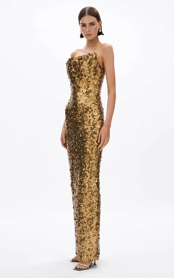 Rachel Gilbert Karter Sequined Gown