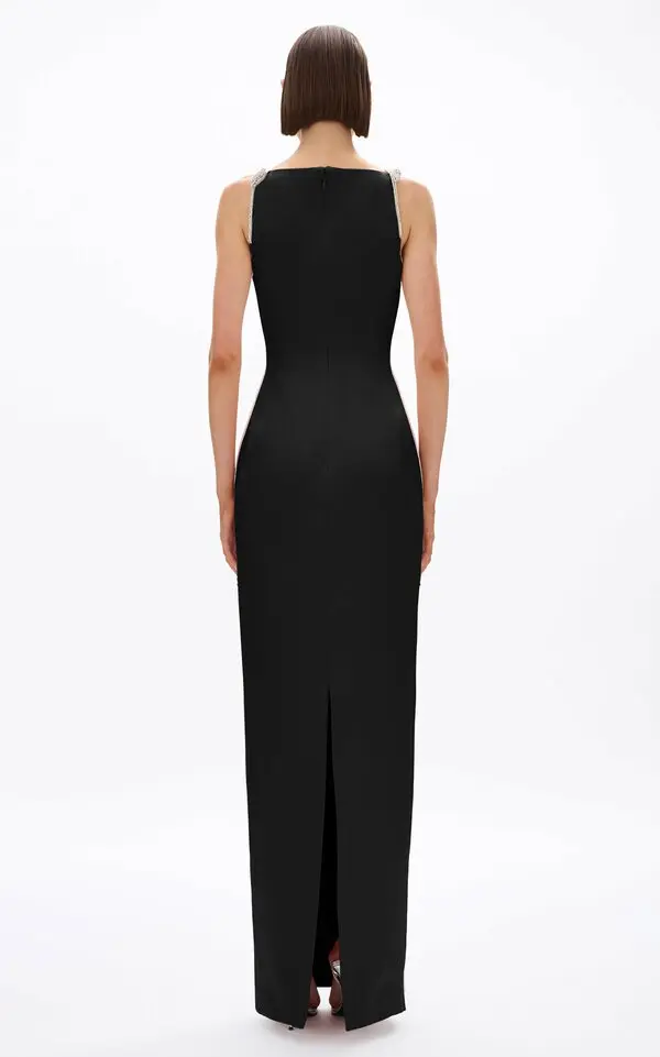 Rachel Gilbert Oryx Column Gown - Black