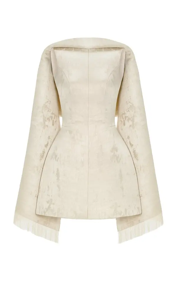 MONTSAND Tailored Mini Dress With Scarf Detail - Gold